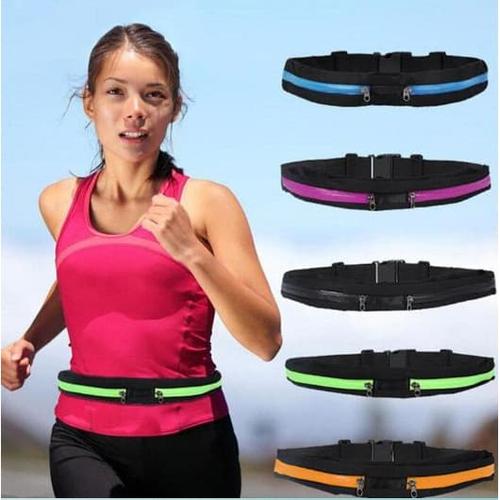 Jual Tas Lari Pinggang 2 Kantong Running Waist Bag Tas Pinggang ...