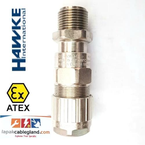 Jual Cable Gland Exproof HAWKE 501/453/RAC/O M20 Armour Brass Nickel ...