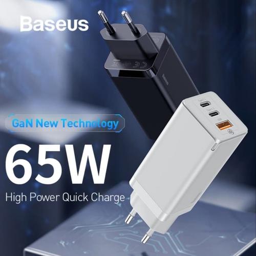 Jual Baseus GaN Travel Charger 65W iP PD3.0 Samsung AFC Huawei SCP FCP - Putih - Jakarta Barat ...