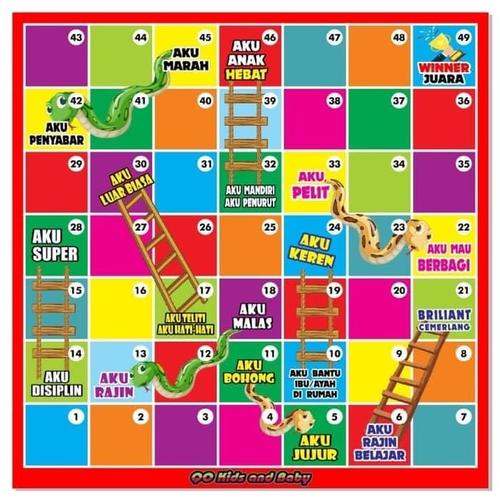 Jual Playmate (karpet main) +dadu, "Ular Tangga", Engklek, Edu Game ...
