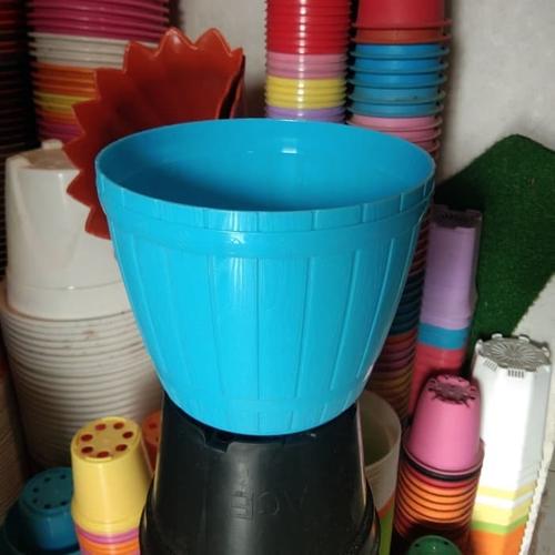 Jual Pot Bunga Motif Gentong Kayu Ukuran 18 cm biru - Kab. Bogor ...