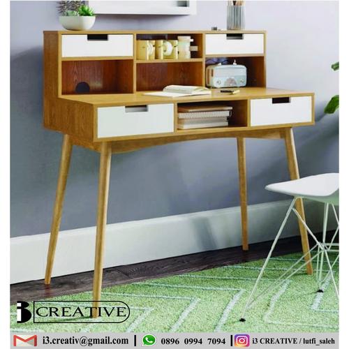 Jual Furniture Meja / Meja kerja / Vintage Office Table 2 drawer with ...