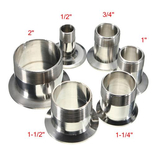 Jual Sanitary Male Threaded Ferrule Pipe Fitting Tri Clamp Type - Kota ...