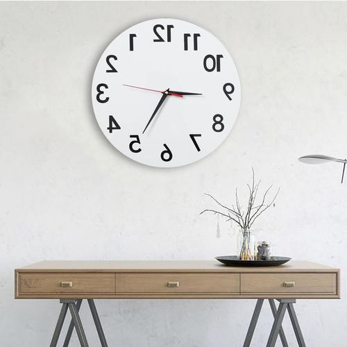 Jual Reverse Anti Wall Clock Modern Backwards Time Run Counter ...