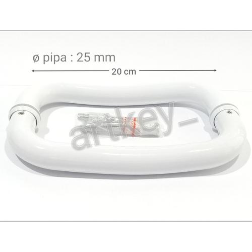 Jual Handle Pintu kaca & Alumunium model C 20 cm/3 warna Powder coating ...