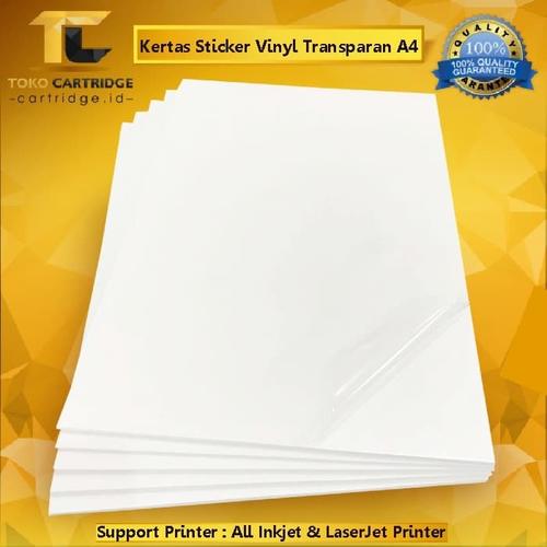 Jual Sticker Vinyl Transparant Stiker Bening Kertas Transparan Glossy ...
