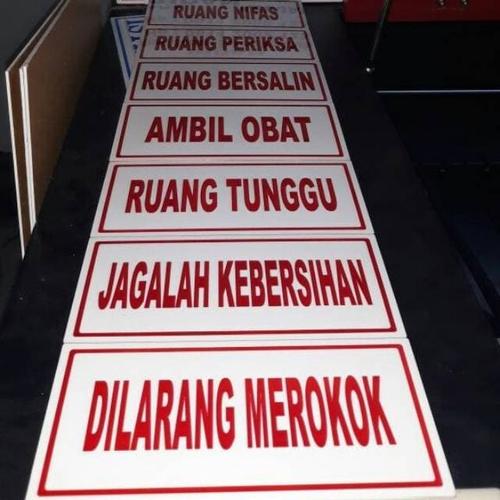 Jual sign tanda gambar tulisan ruang nama loker kasir loket - Kota ...