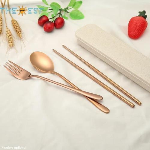 Jual Set Alat Makan Korea Tebal Stainless Steel - Korean Cutlery Set ...