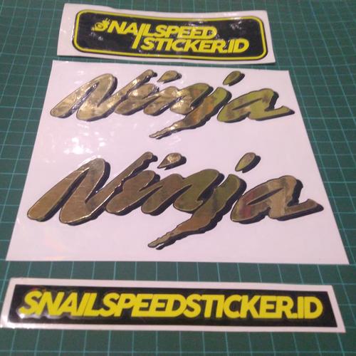 Jual sticker striping kawasaki ninja logo NINJA tangki 2s - Hitam slvr ...