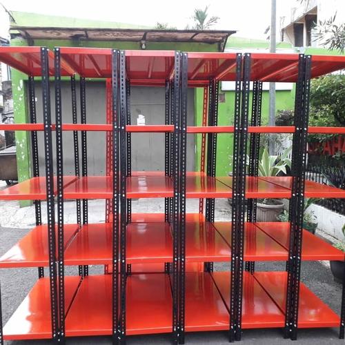 Jual rak besi siku lubang/rak besi susun/rak besi multiguna - Putih ...