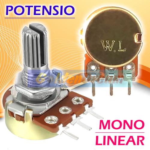 Jual Potensio Mono Lin Potensiometer 1K 2K 5K 10K 20K 50K 100K 250K ...