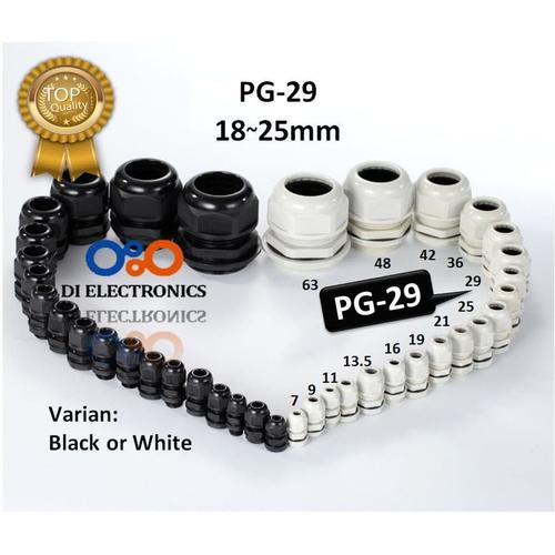 Jual Cable Gland PG29 Cable 18~25mm Plastic Nylon Waterproof Connector ...