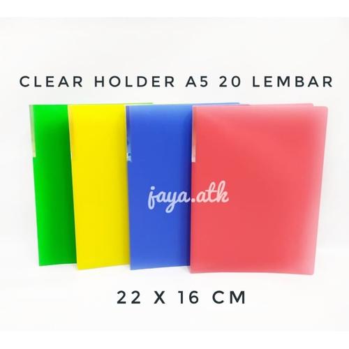 Jual MAP PLASTIK DOKUMEN MAP CLEAR HOLDER A5 20 LEMBAR MAP DOKUMEN A5 ...