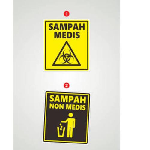 Jual stiker sampah medis nonmedis - Kota Surabaya - Piramida Sign ...
