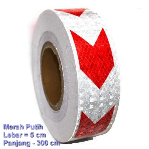 Jual FnC 5x300cm Merah Putih Stiker Mobil Truk Angkutan Reflective ...