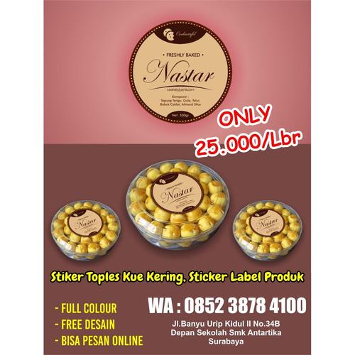 Jual STIKER UNTUK TOPLES KUE KERING/STIKER LABEL PRODUK - Kota Surabaya ...