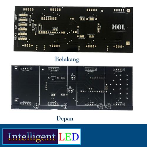 Jual PCB Digital Clock ( Jam Digital ) 4 Digit x 7 Segment 46 x 137 mm ...