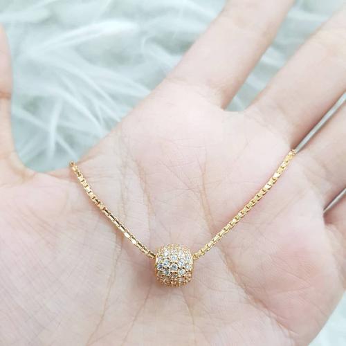 Jual Kalung Ring Bulat Gold 63 Diamond Titanium Xuping Antikarat - Kab ...