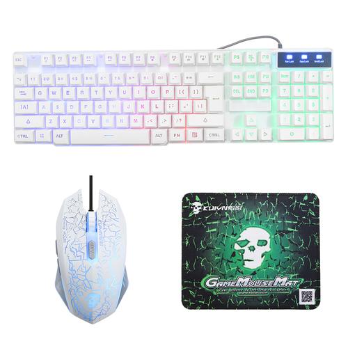 Jual Rainbow Backlight USB Wired Gaming Keyboard 2400DPI LED Mouse ...