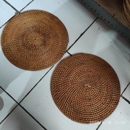 Jual placemat rotan/anyaman rotan/tatakan piring/ Rotan Bulat 30 cm ...