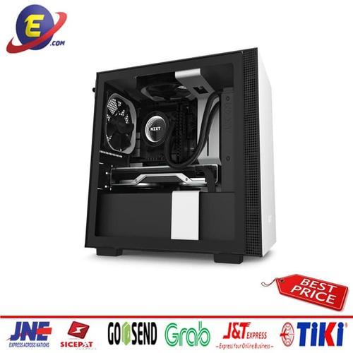 Jual NZXT H210 Matte White With Type C-Mini ITX Tempered Glass CA-H210B ...
