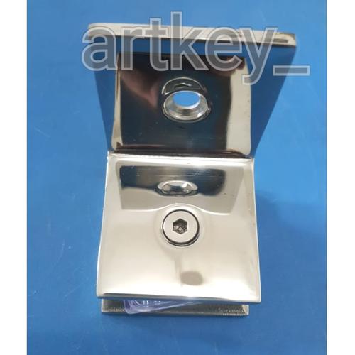 Jual Glass to wall/ Glass clip connector /penjepit kaca stainless steel ...