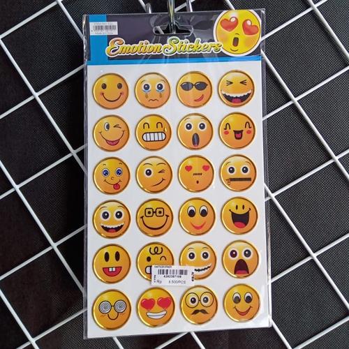 Jual stiker emoticon karakter lucu / stiker emoji lucu isi 21 karakter ...