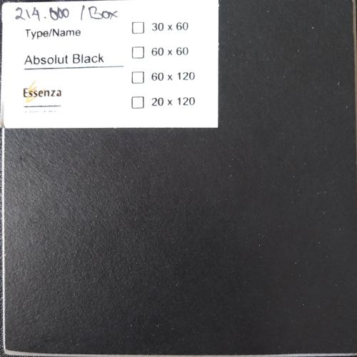 Jual Granit Hitam Polos Matt Essenza Absolute Black Ukuran 60x60 ...