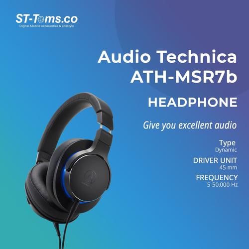 Promo Audio Technica ATH MSR7B MSR7 B Over-Ear High-Resolution ...