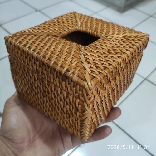 Jual Box Tissue rotan/tempat tissue anyaman rotan kotak - Kota Denpasar ...