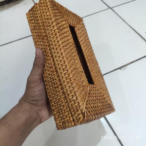 Jual Box Tissue rotan/tempat tissue anyaman rotan Kotak panjang - Kota ...