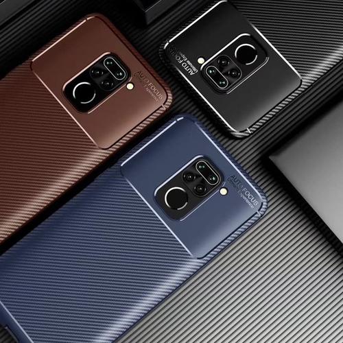 Jual Case Redmi Note 9 Rugged Armor Silicone Carbon Soft Casing - Biru ...
