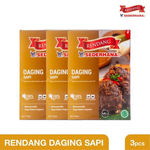 Jual Paket Triple Rendang Sederhana - Daging Sapi - Kota Tangerang ...