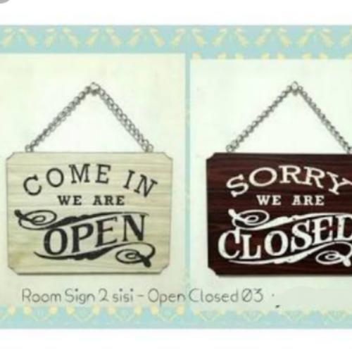Jual sign board akrilik gambar papan tulisan open close kotak buka ...