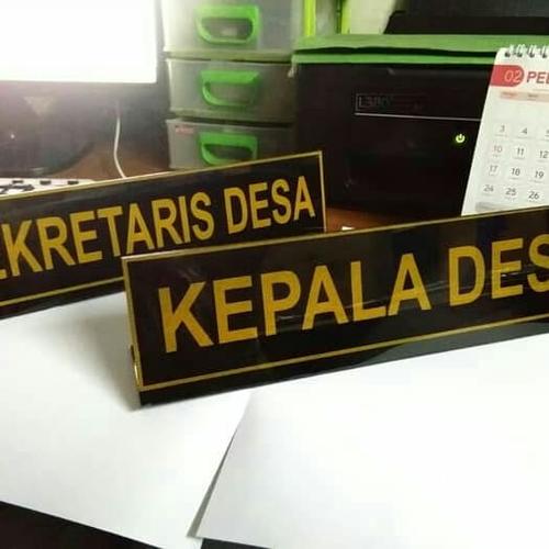 Jual sign board gambar papan tulisan meja akrilik posisi kantor jabatan ...