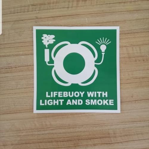 Jual SIGN STICKER K3 RAMBU SAFETY LIFEBOUY WITH SMOKE N LIGHT 15X15CM ...