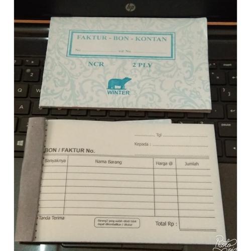 Jual bon faktur rangkap 2 / 2ply kecil tegak / datar harga perpak isi ...