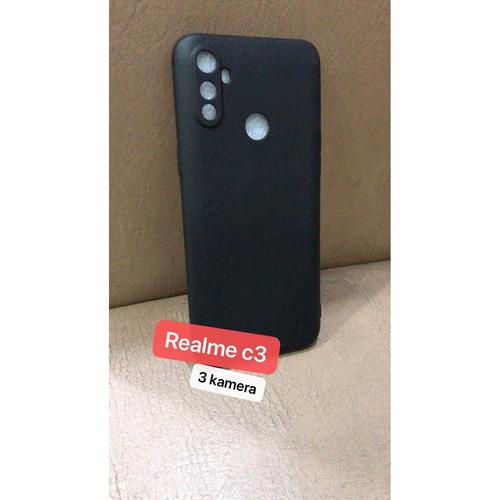 Jual CASE untuk REALME C3 Black Soft Casing Cover Silikon Sarung Tpu ...