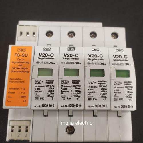 Jual surge arrester OBO V20-C FS-SU 280Vac 3Phase 4Pole - Jakarta Pusat ...