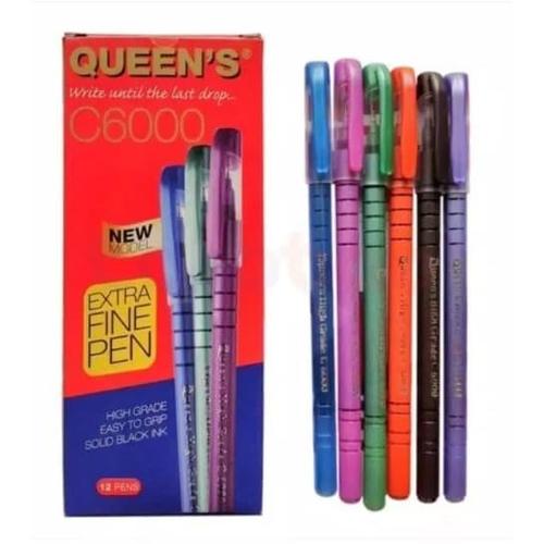 Jual PULPEN / PEN FASTER QUEEN C6000 [LUSIN -12 PCS] - Hitam - Jakarta ...