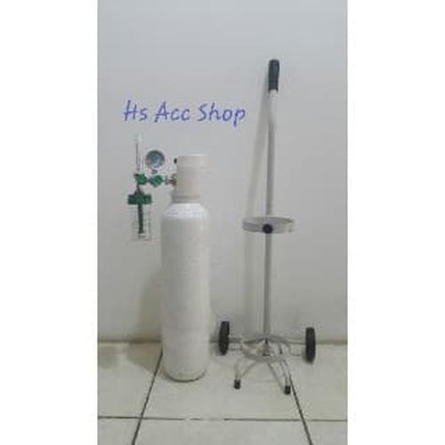 Jual Tabung Oxygen 1m3 Set ( Tabung+Regulator dan Troly ) Siap di pakai ...