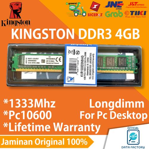 Jual RAM KINGSTON LONGDIMM DDR3 4GB PC10600 / 1333Mhz MEMORY PC NEW DDR 3 - Kota Surabaya - Data ...