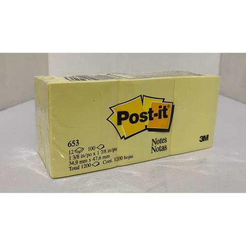 Jual Sticky Note Post it 3M 653 34.9 x 47.6mm (per 1 pad) - Jakarta ...