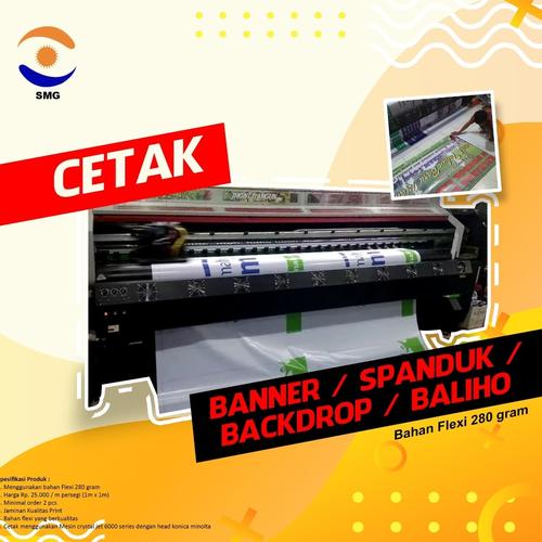 Jual Cetak Banner / Spanduk / Backdrop / Baliho Flexi 280 gram - Custom - Jakarta Selatan - SMG ...