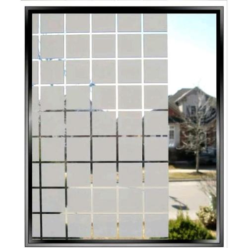 Jual Sticker / Stiker Kaca Sandblast Es Motif Kotak - Buram L.90cm ...