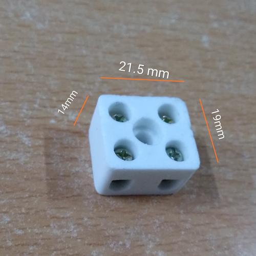 Jual Terminal block keramik heater 2P 2 pole uk 21 x 19 x 14 mm ( Small ...