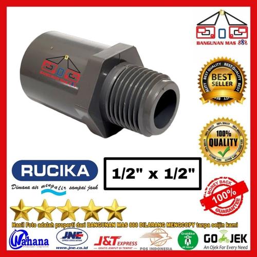 Jual SOCK DRAT LUAR 1/2 in x 1/2 in Rucika - SOCK PVC - SOCK PIPA - SOK ...