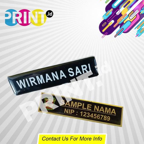 Jual NAME TAG/bed nama dada bahan logam plat kuningan/resin finishing ...
