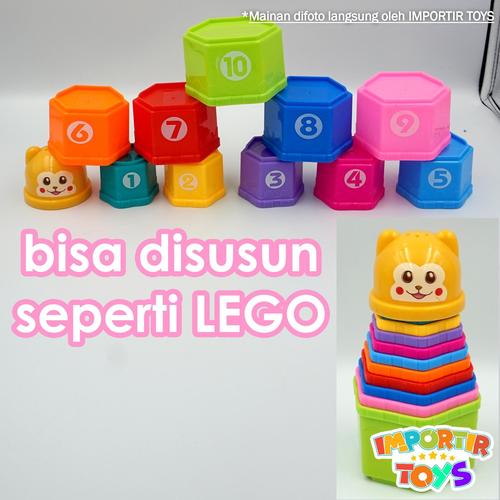 Jual MAINAN Balok Susun ANAK PUZZLE CUP UNIK IMPORTIR TOYS - Kota ...