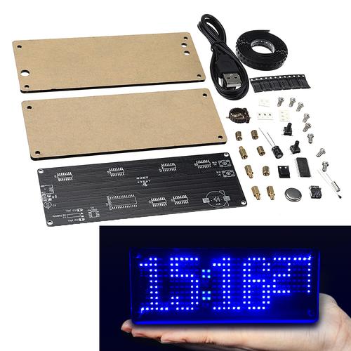 Jual SMD LED Dot Matrix Digital Clock Production Kit Electronic DIY ...
